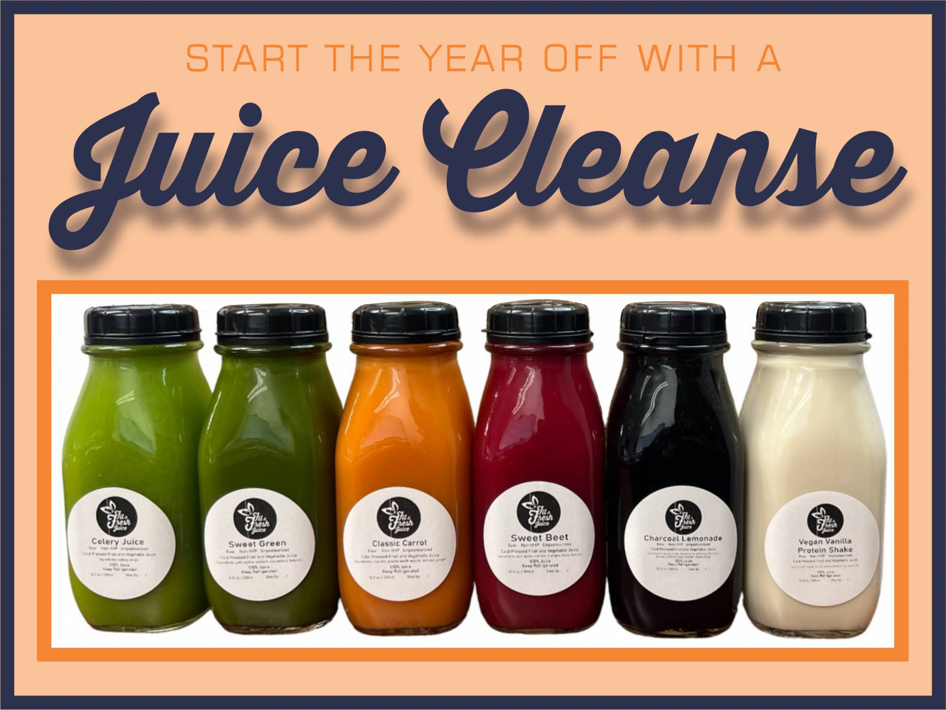 1 DAY JUICE CLEANSE (6 BOTTLES) - Fit and Fresh Meals